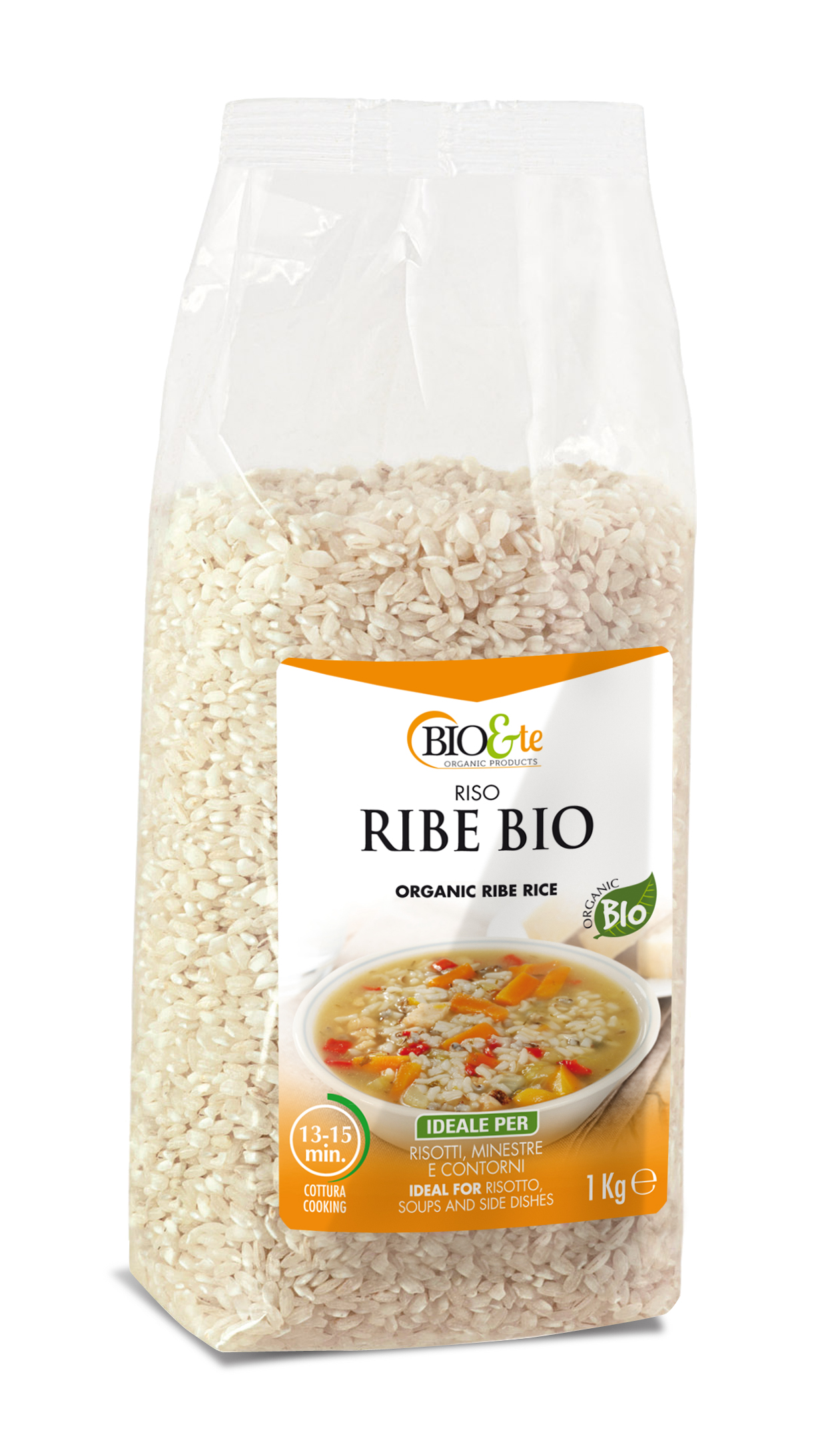 Biosapori - RISO RIBE 1 KG - BIO&TE Riso a grana lunga e